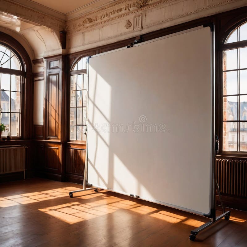 Blank, Empty, Whiteboard for Customizable Written Message, in Retro ...