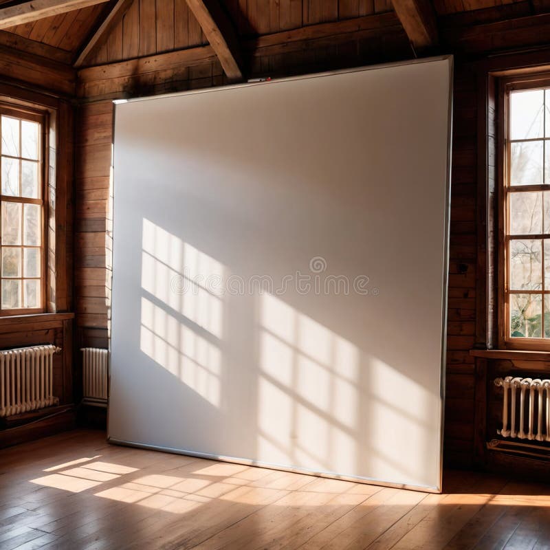 Blank, Empty, Whiteboard for Customizable Written Message, in Retro ...