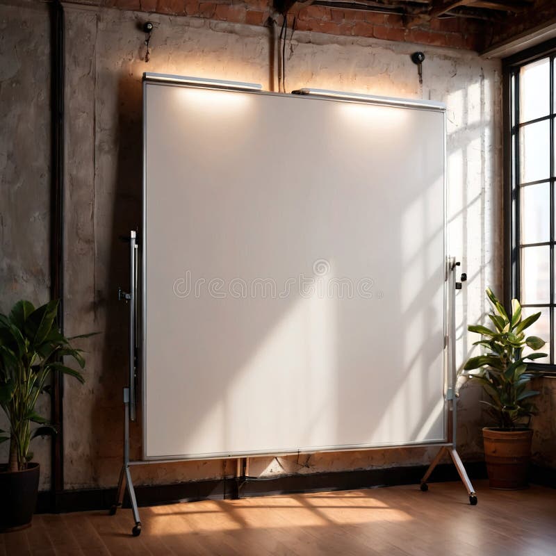 Blank, Empty, Whiteboard for Customizable Written Message, in Retro ...