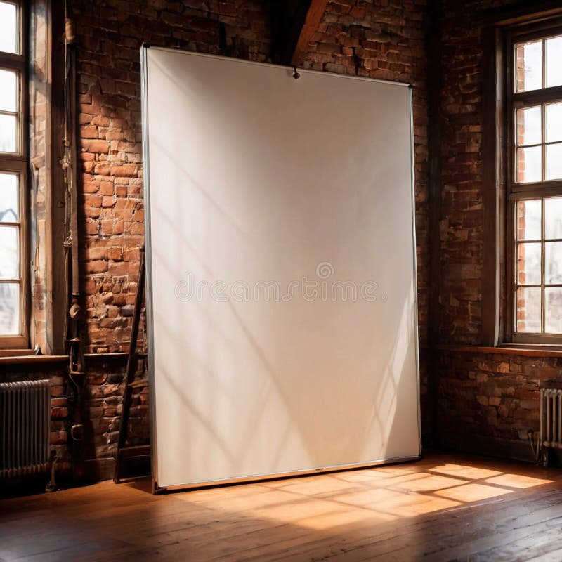 Blank, Empty, Whiteboard for Customizable Written Message, in Retro ...