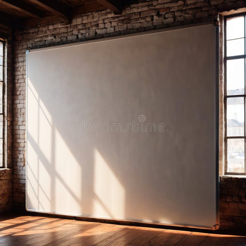 Blank, Empty, Whiteboard for Customizable Written Message, in Retro ...