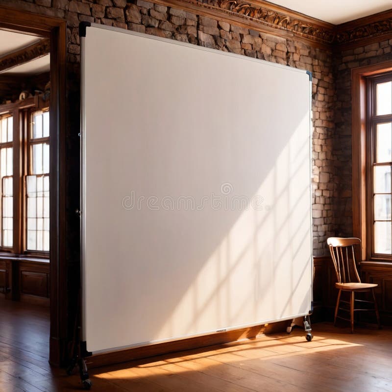 Blank, Empty, Whiteboard for Customizable Written Message, in Retro ...