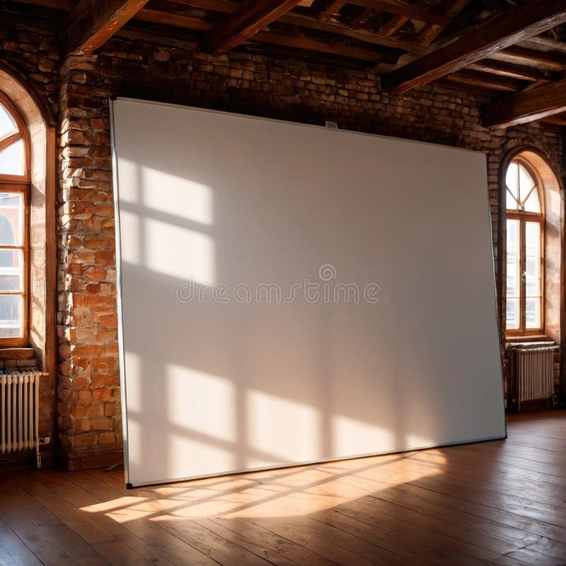 Blank, Empty, Whiteboard for Customizable Written Message, in Retro ...