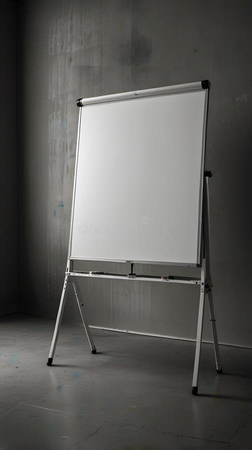 Empty Classroom School Whiteboard with a Metallic Easel Stock ...