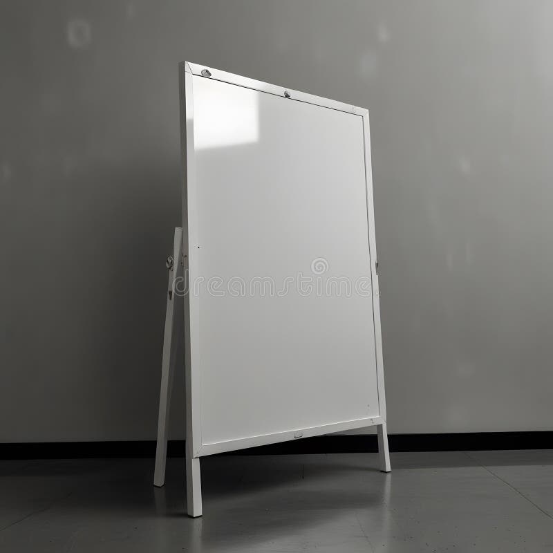 Empty Classroom School Whiteboard with an Metallic Easel Stock ...