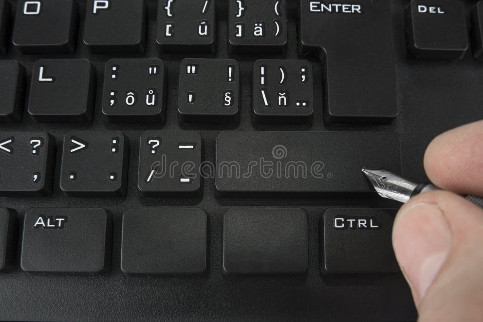 Blank Enter and Shift Keys on Computer Keyboard Stock Image - Image of ...