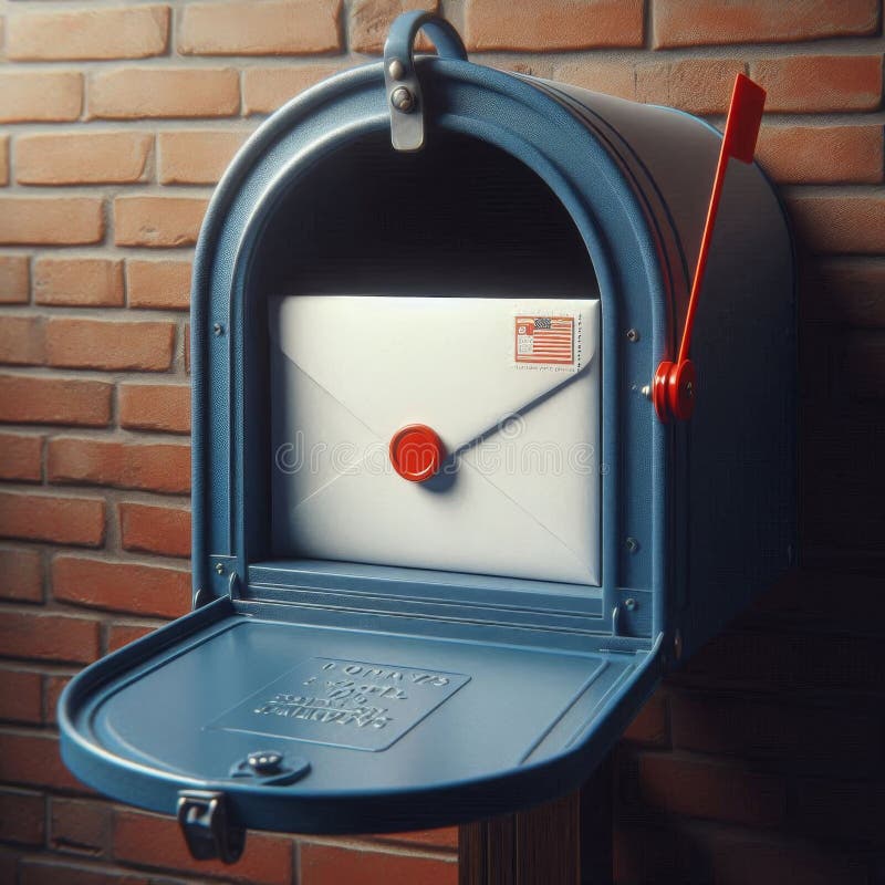 A Blank Envelope Sticking Out of a Mailbox, Perfect for Designers Stock ...