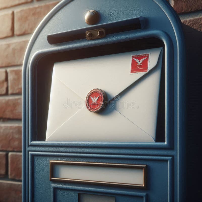 A Blank Envelope Sticking Out of a Mailbox, Perfect for Designers Stock ...