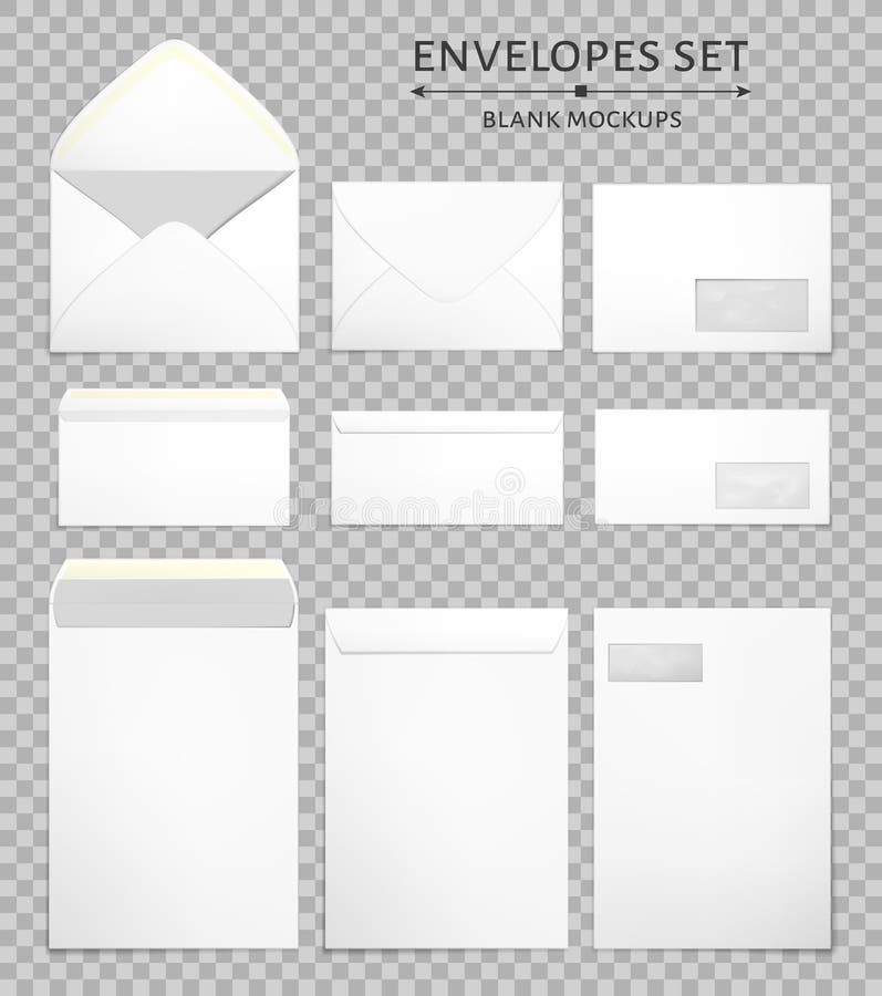 Blank envelopes set stock vector. Illustration of leaflet - 144328801