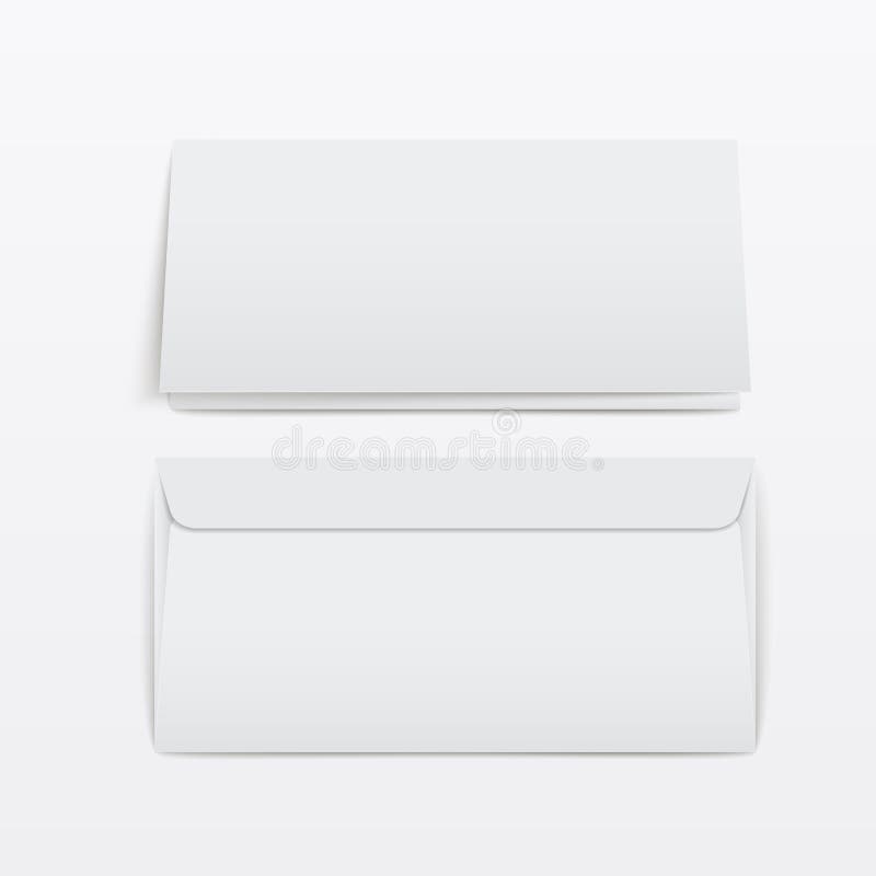 Blank Envelopes Business Card and Folder Stock Vector - Illustration of ...