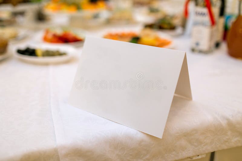 Guest Card with Pink Flowers on the Banquet Wedding Table Stock Image ...