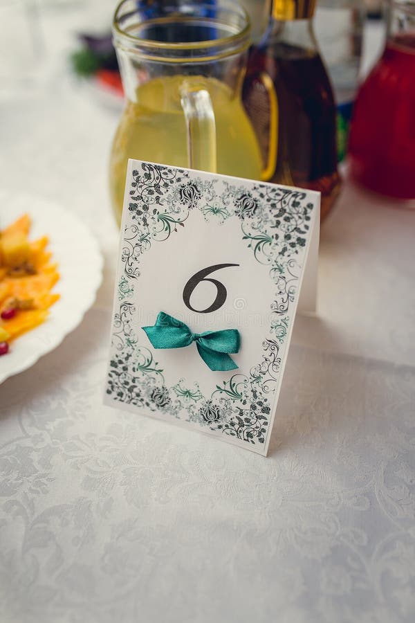 Blank Event Guest Card on Restaurant Table at the Banquet Stock Photo ...