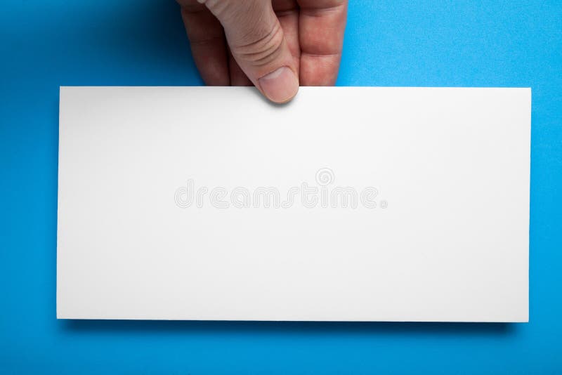 Blank Example or Layout of Offset Paper, DL Flyer Stock Image - Image ...