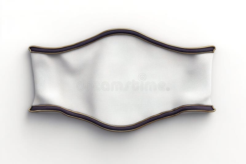 Blank Face Mask Design on a White Background with a Simple Border ...