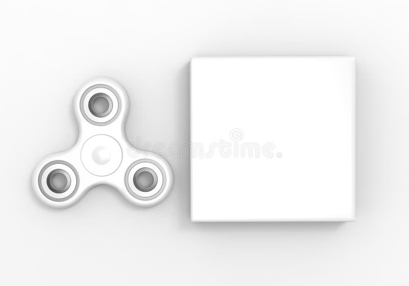 Blank Fidget Spinner with Packaging Box Ready for Your Print Design ...