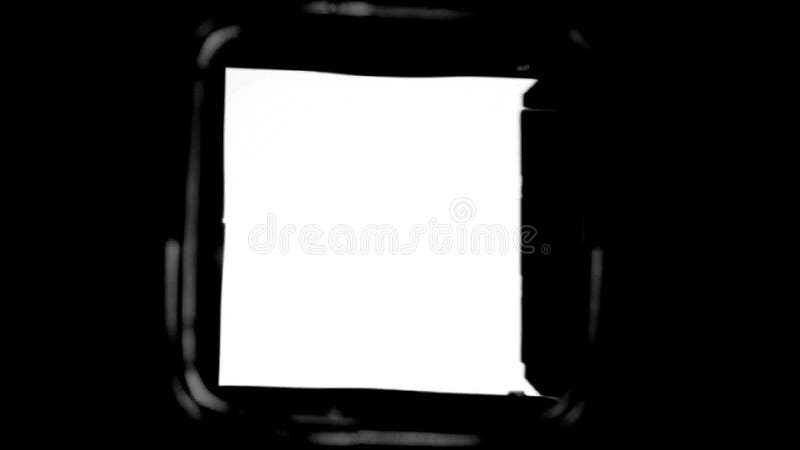 Frames from a Retro Film with Scratches and Damages. Black Screen with ...