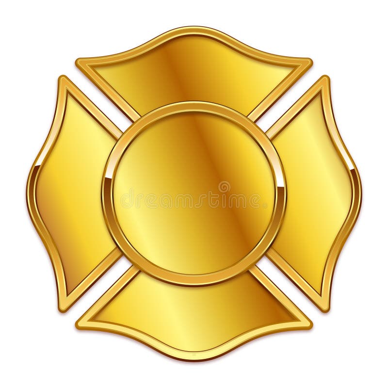 Blank Fire Dept Logo Base Gold with Gold Trim Stock Vector ...