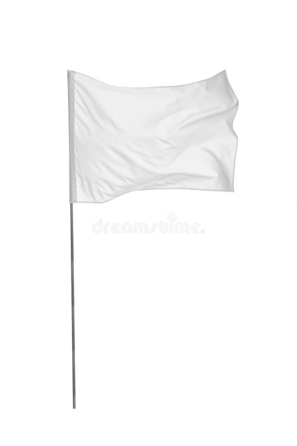 Blank Flag Isolated on White. Mockup for Design Stock Image - Image of ...