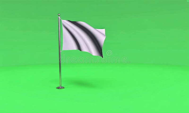 Blank Flag Waving on a Green Screen Stock Footage - Video of screen ...