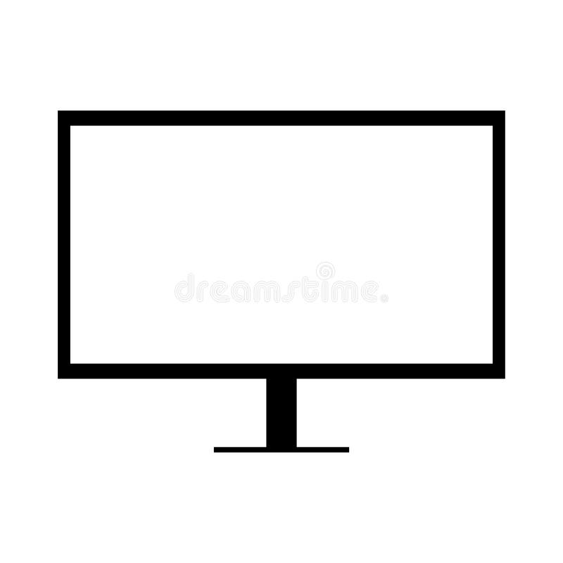Blank Flat Wide Screen Display Computer Monitor Isolated on White ...