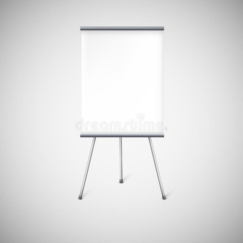 Blank Flipchart or Advertising Stand. Stock Vector - Illustration of ...