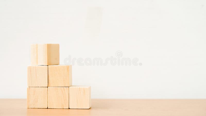 Blank Flipped Square Wooden Cube on Top of Stack for Create Icon Symbol ...