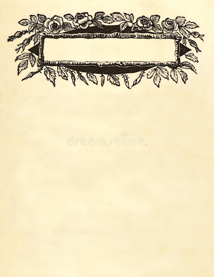 Blank floral title page stock image. Image of deco, introduction - 1994493