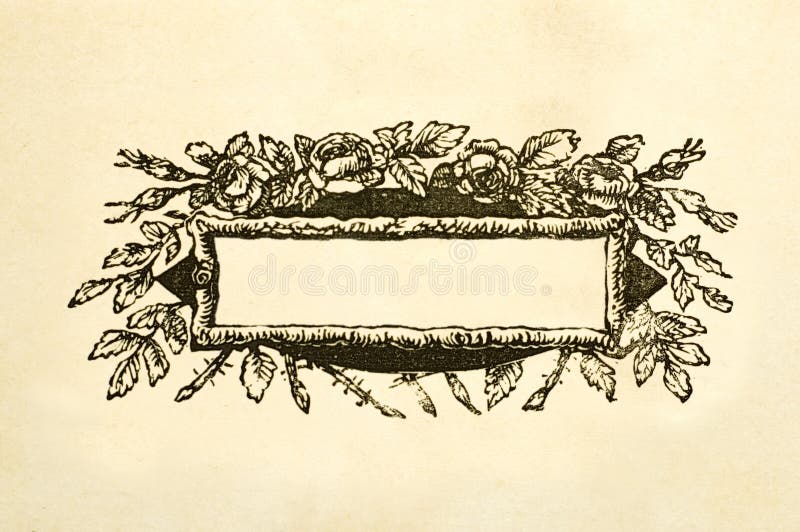 Blank Floral Victorian Title Box Picture. Image: 1994484