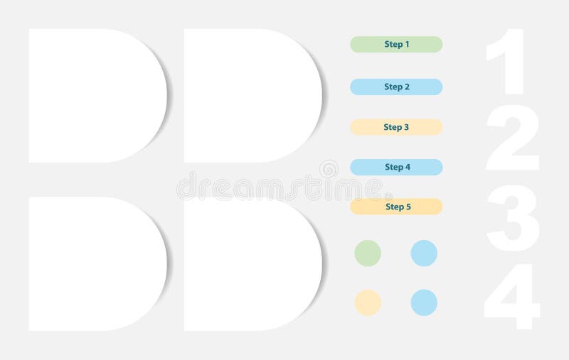 Blank Flowchart Vector Infographic Elements Set Stock Vector ...