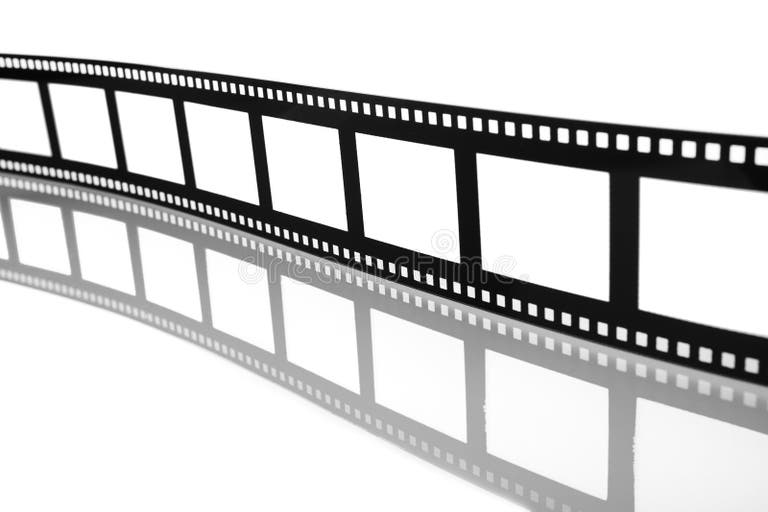 Blank Flowing Film Strip stock illustration. Illustration of hollywood ...