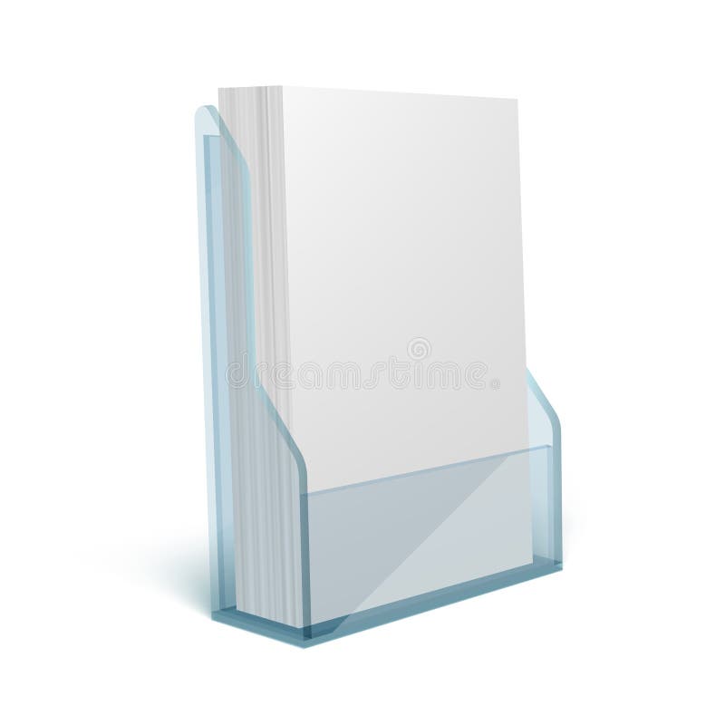 Blank Flyer Glass or Plastic Transparent Stand Stock Illustration ...