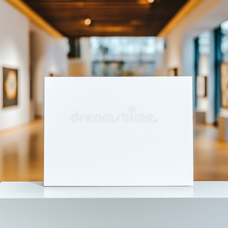 Blank Flyer Mockup on a Museum Front Desk, Inviting Curiosity and ...