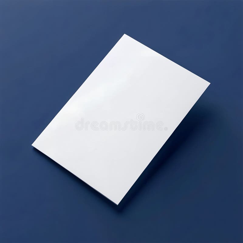 A Blank Flyer Mockup on Navy Blue Theme Stock Illustration ...