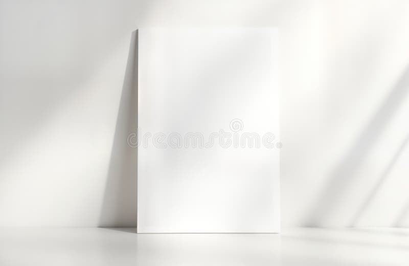 Blank Flyer Mockup on White Surface. Minimalist Design. Empty Space ...