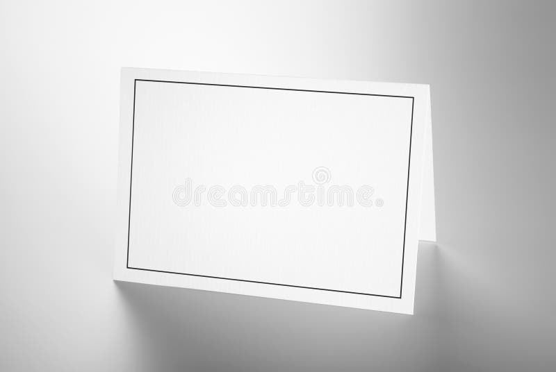 Blank folded card standing stock image. Image of greeting - 43267851