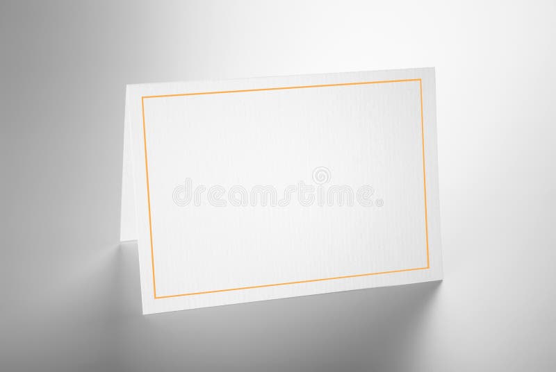 Blank folded card standing stock photo. Image of holiday - 43133804