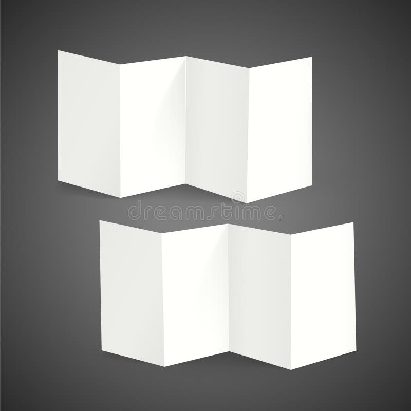 Blank folded paper flyer stock vector. Illustration of isolated - 46751721