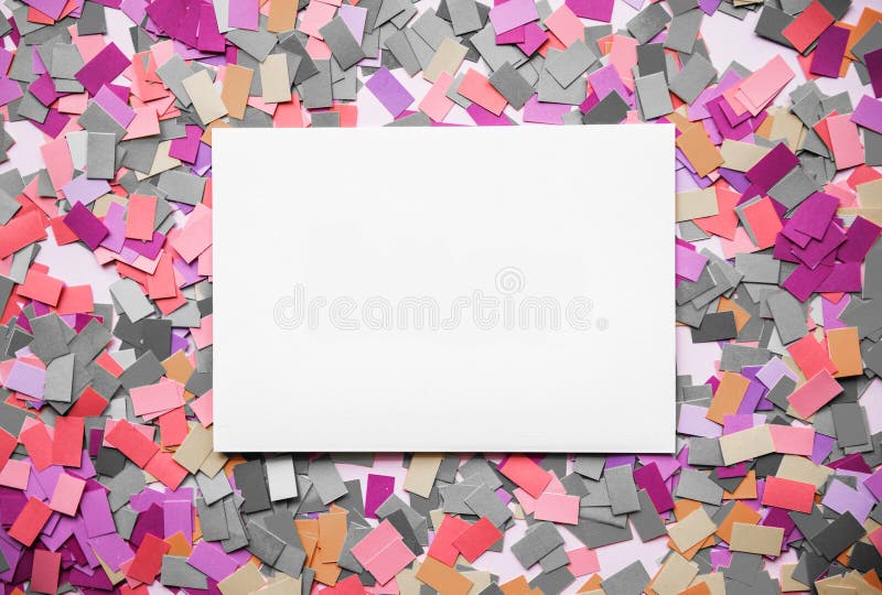 Blank Folded Paper Poster on Old Cut Papers Stock Image - Image of ...