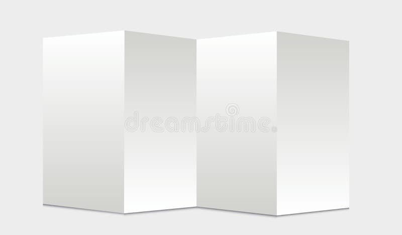 Blank of Folded in a Quarter Paper. Stock Illustration - Illustration ...