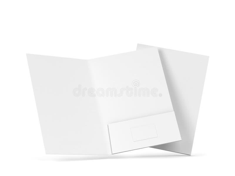 Blank Folder with Business Card Mockup Stock Illustration ...