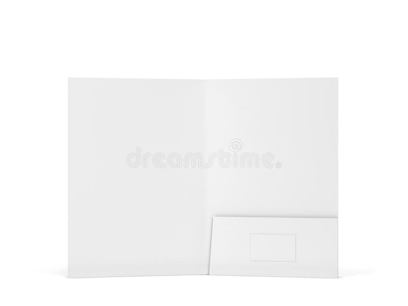 Blank Folder with Business Card Mockup Stock Illustration ...