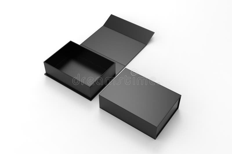 Blank Folding Box, 3d Render Illustration. Stock Illustration ...