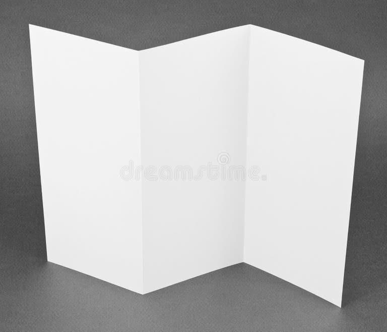 Blank Folding One Page Booklet Stock Illustration - Illustration of ...