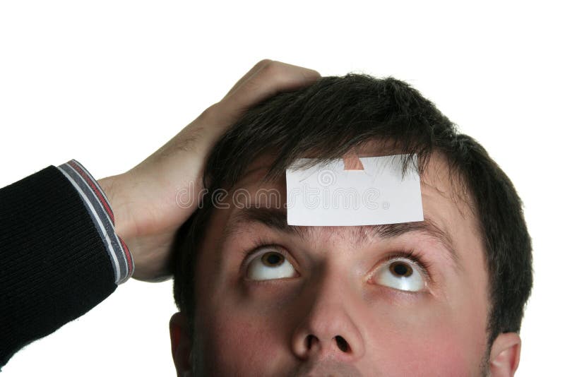 Blank forehead two stock photo. Image of person, presentation - 2164320