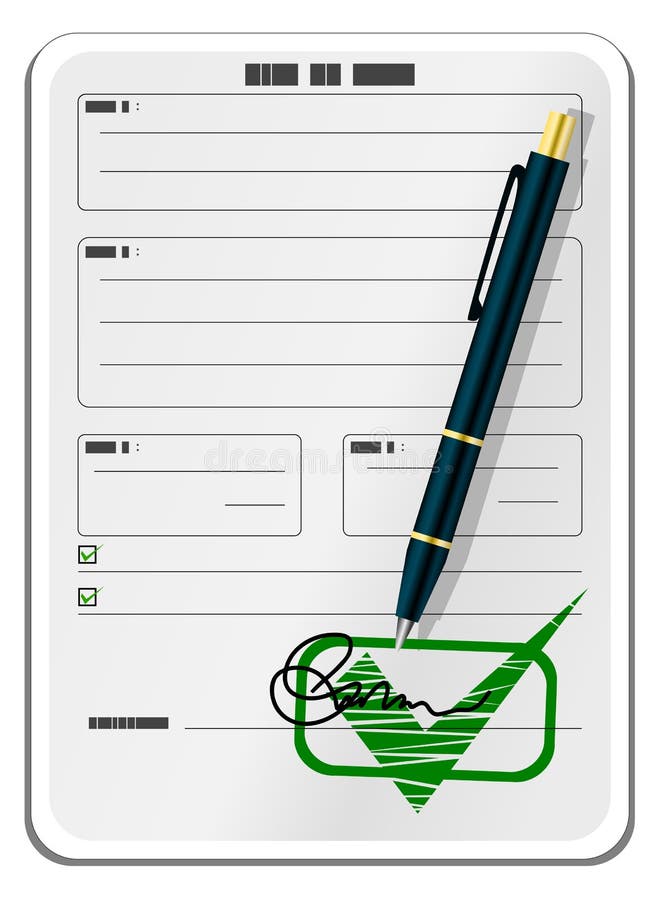 Blank form stock vector. Illustration of insurance, service - 21864335