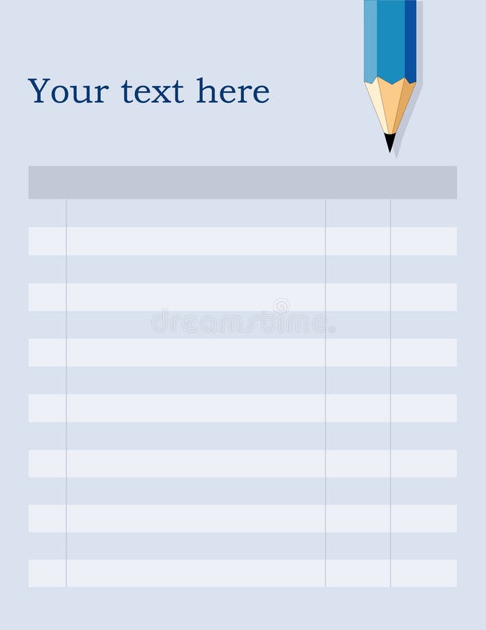 Blank Form, White Background Stock Vector - Illustration of text ...
