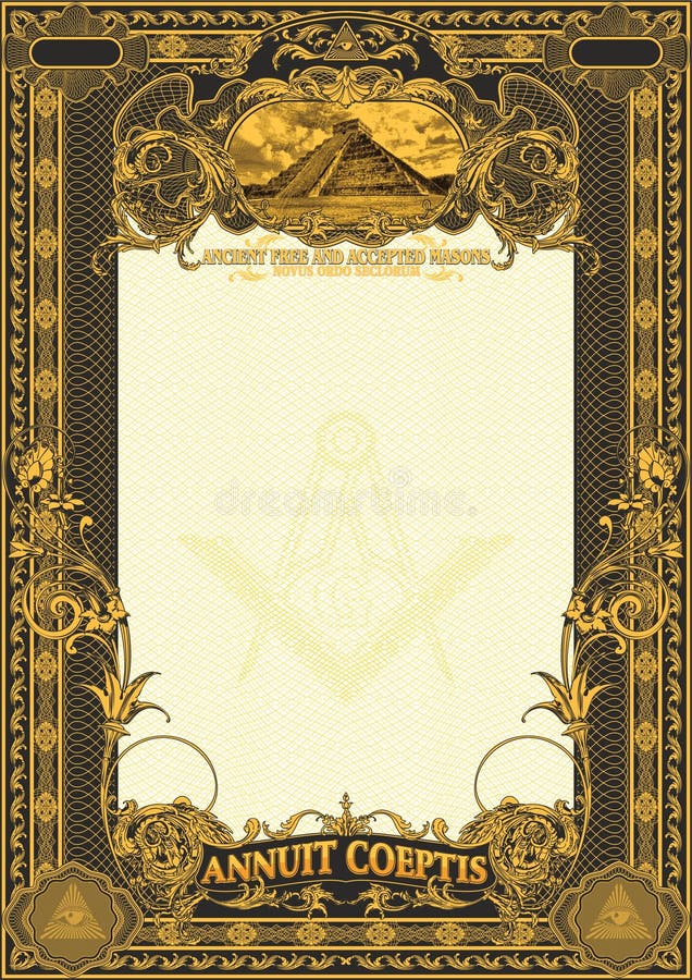 Masonic Certificates Stock Illustrations – 192 Masonic Certificates ...