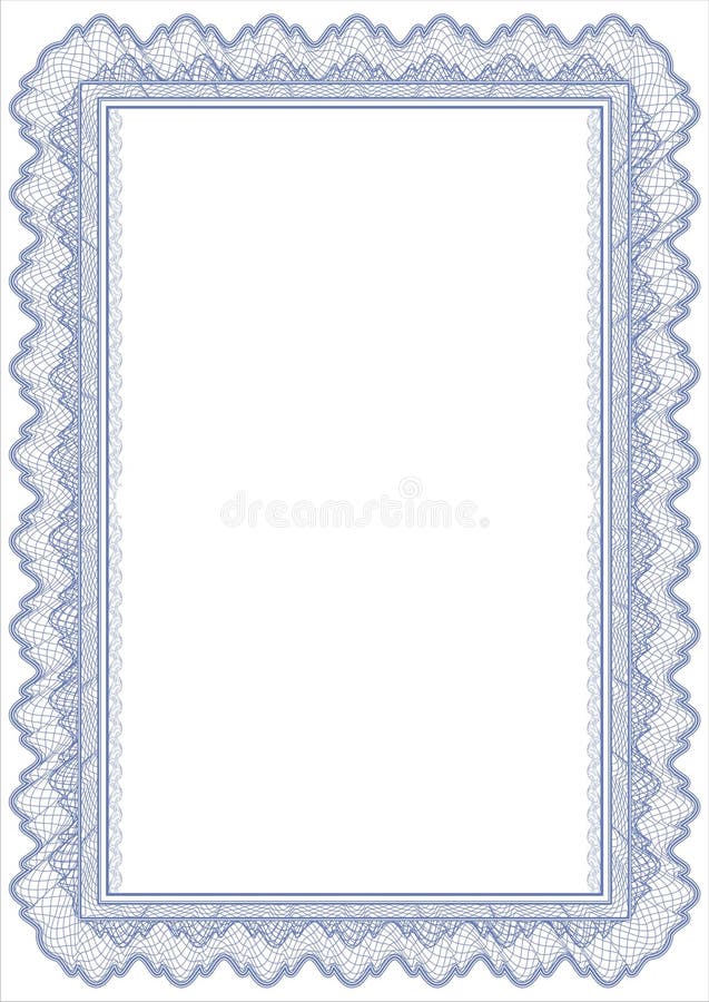 Classic Certificate Frame Blue Stock Illustration - Illustration of ...