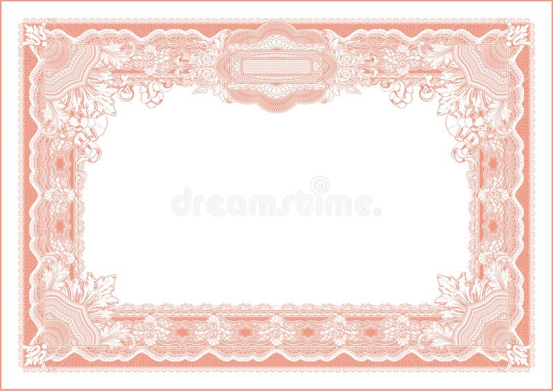 Classic Horizontal Certificate Frame Red Stock Illustration ...