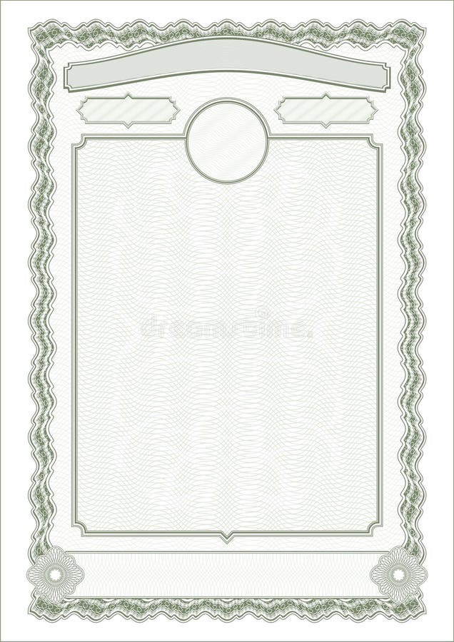 Vertical Certificate Frame with Space for One Seal Green Stock ...